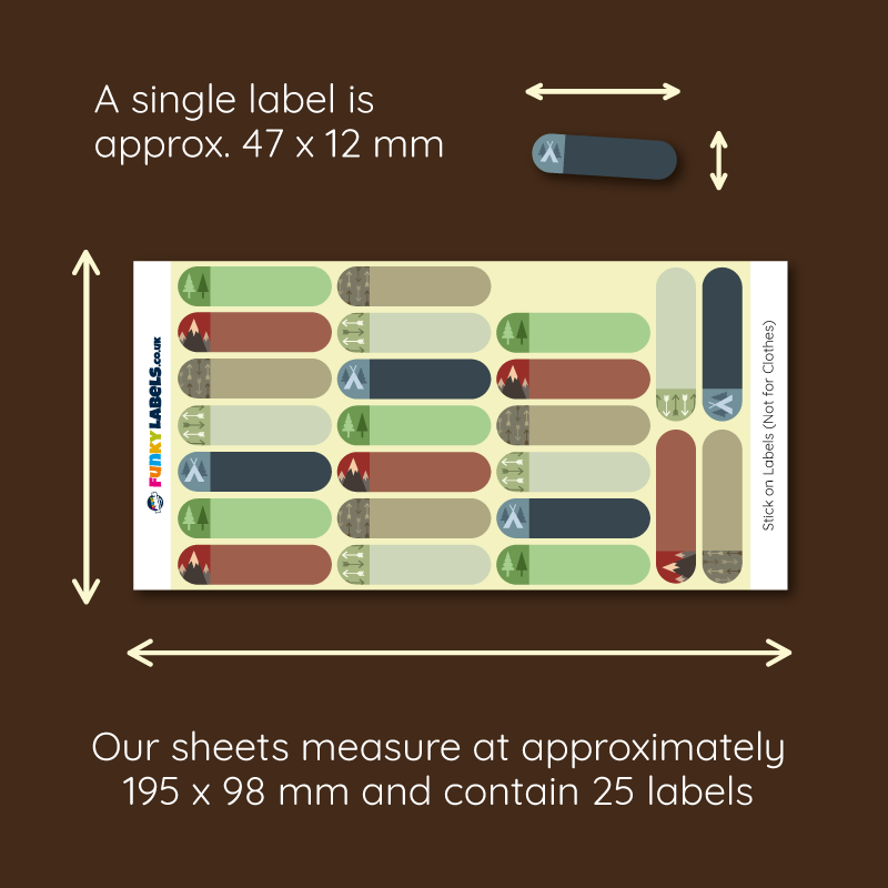 Adventure Personalised Name Stickers - Funky Labels