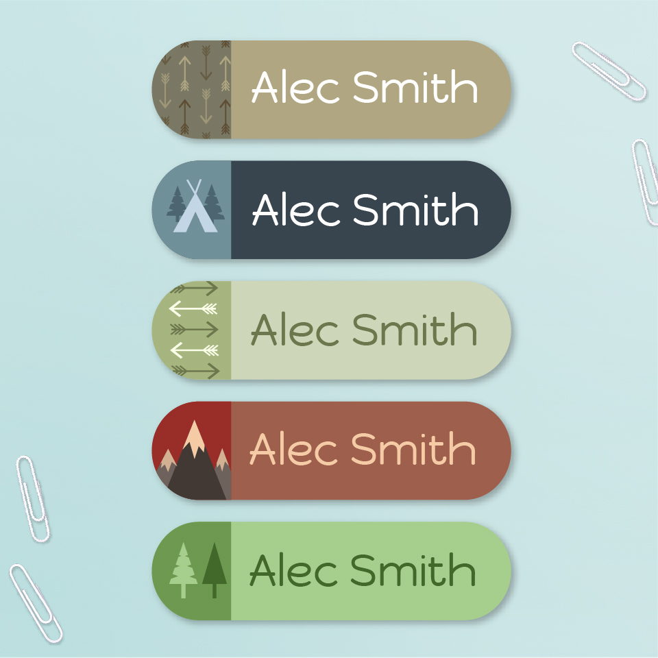 Adventure Personalised Name Stickers - Funky Labels