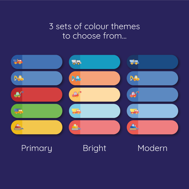 Digger Personalised Name Stickers - Funky Labels