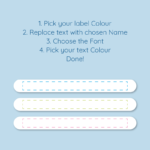 Stick On Mini Name Labels - Funky Labels