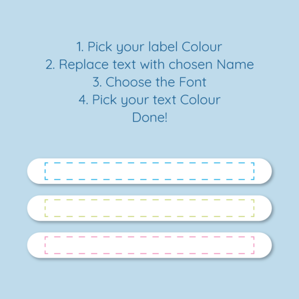 Stick On Mini Name Labels - Funky Labels