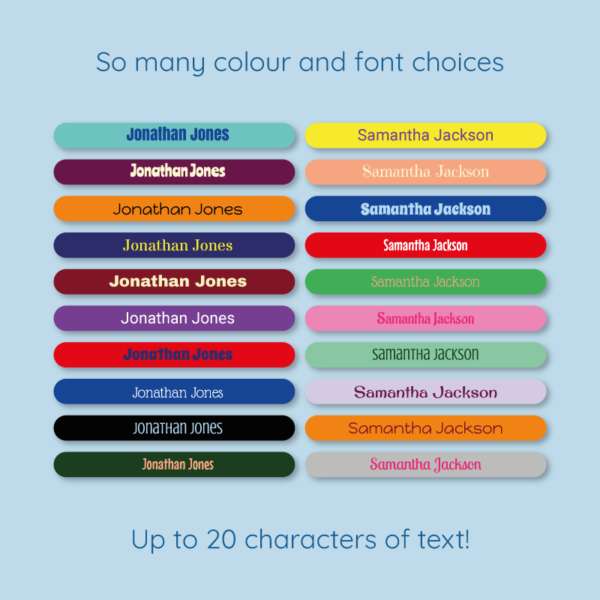 Stick On Mini Name Labels - Funky Labels