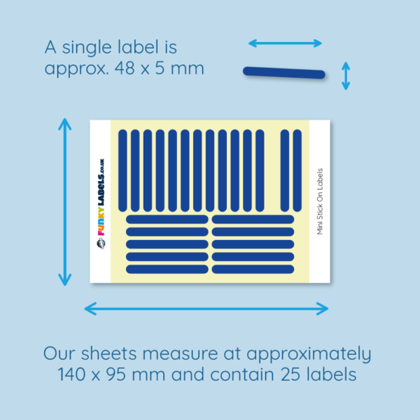 Stick On Mini Name Labels - Funky Labels