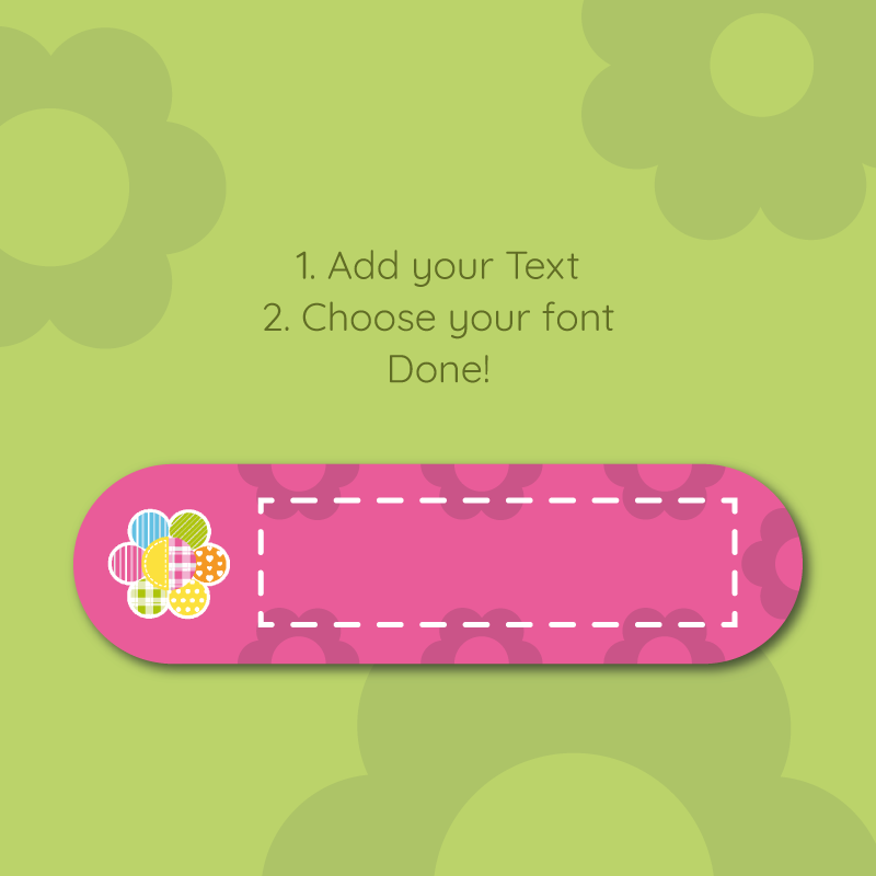 Personalised Flower Name Stickers - Funky Labels