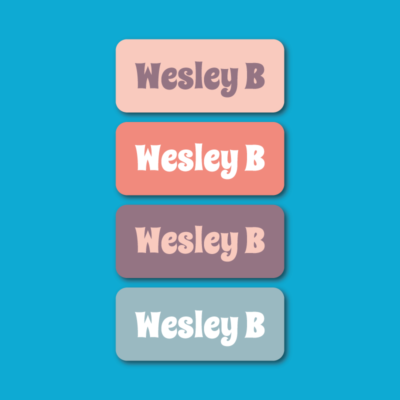 Colourful Personalised Large Stickers - Funky Labels