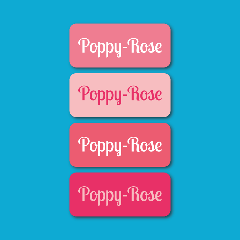 Colourful Personalised Large Stickers - Funky Labels
