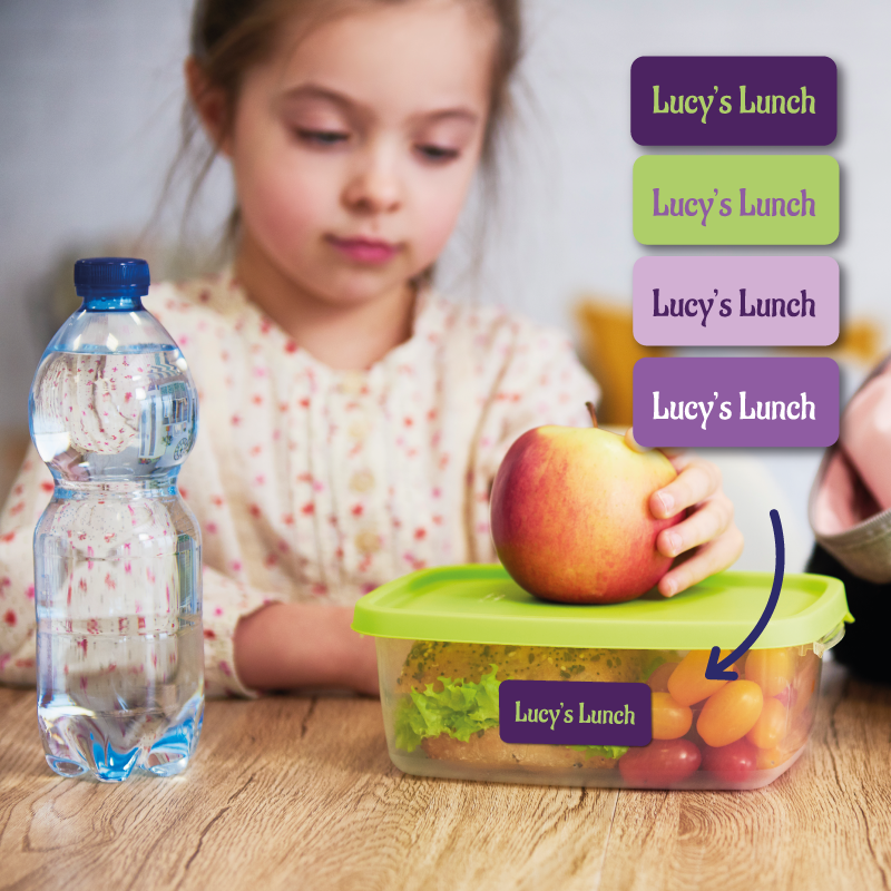 Colourful Personalised Large Stickers - Funky Labels