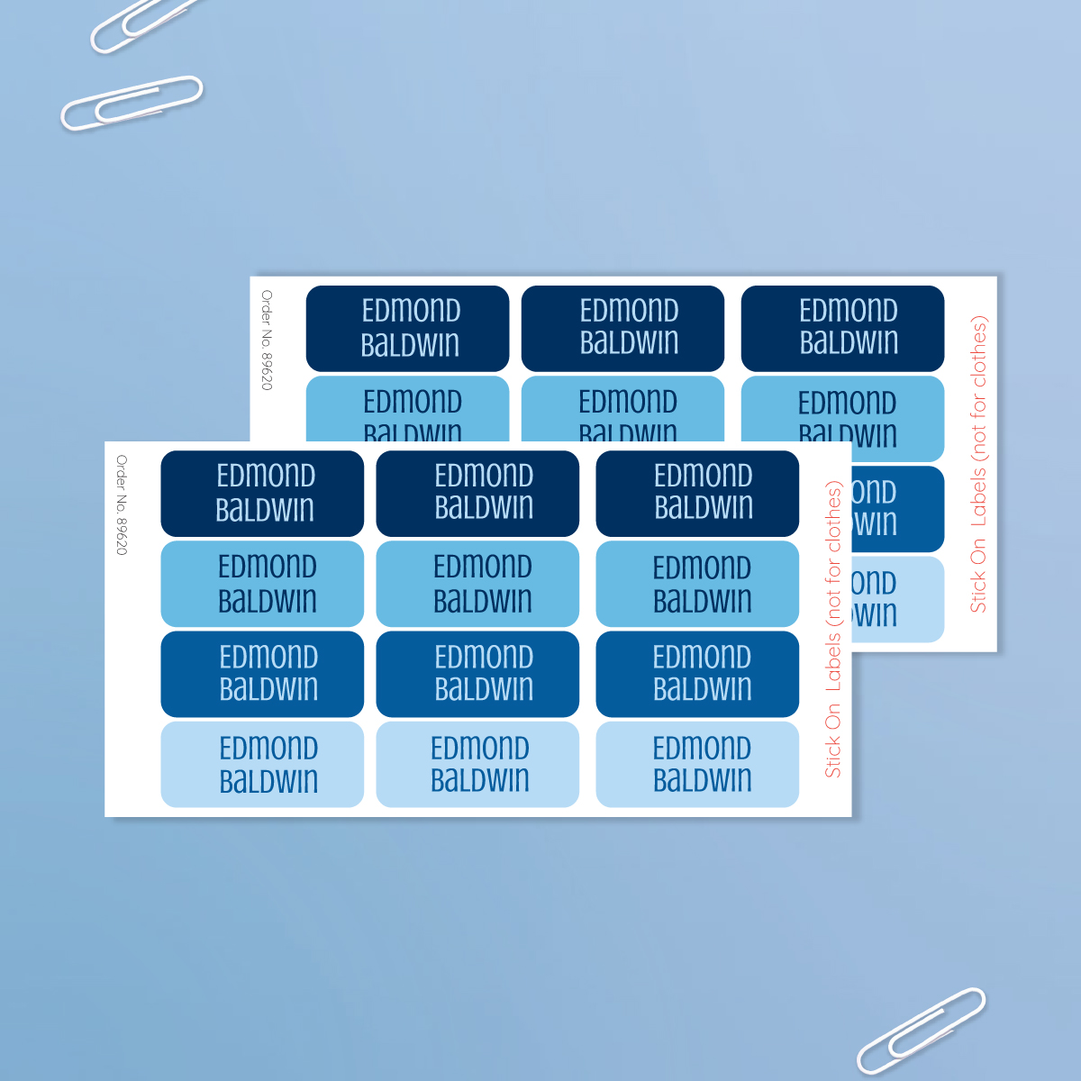 Colourful Personalised Large Stickers - Funky Labels