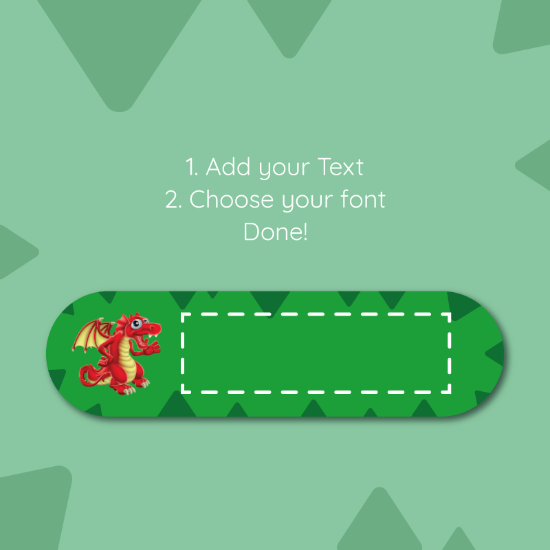 Dragon Personalised Name Stickers - Funky Labels