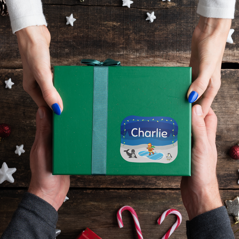 Personalised Christmas Stickers - Funky Labels