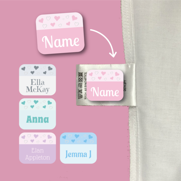 Pastel Stick On Clothing Name Labels - Funky Labels
