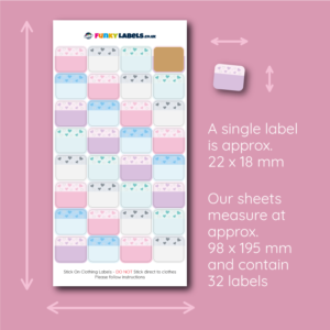 Pastel Stick On Clothing Name Labels - Funky Labels